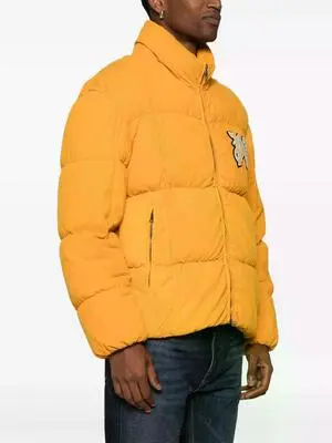 Palm Angels Logo-patch Corduroy Down Jacket