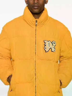 Palm Angels Logo-patch Corduroy Down Jacket