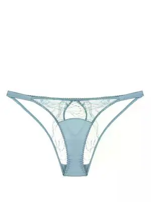 FLEUR OF ENGLAND Ocean Ouvert Lace Briefs - Blue