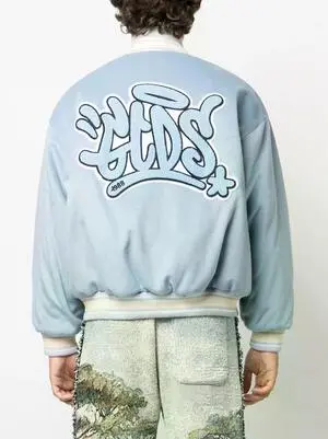 Gcds Varsity Bomber Jacket With Graffiti Logo