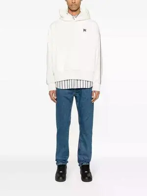 Palm Angels Monogram-embroidered Straight-leg Jeans