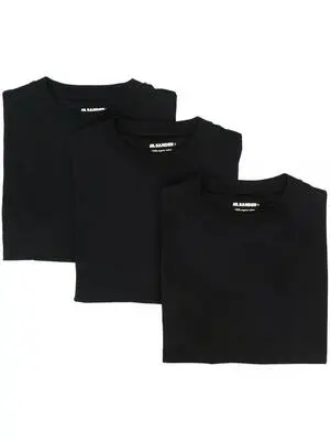 JIL SANDER Short-sleeve 3-pack T-shirts - Black