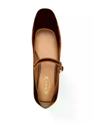 TOD'S Velour Ballerina Shoes