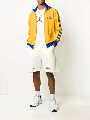 THROWBACK. Logo Embroidered Track Shorts