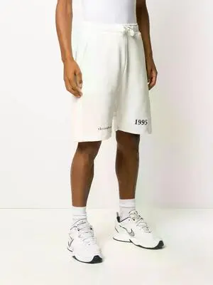 THROWBACK. Logo Embroidered Track Shorts
