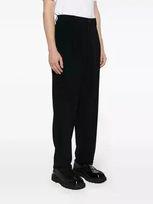 Giorgio Armani Wool Tapered Trousers - Blue