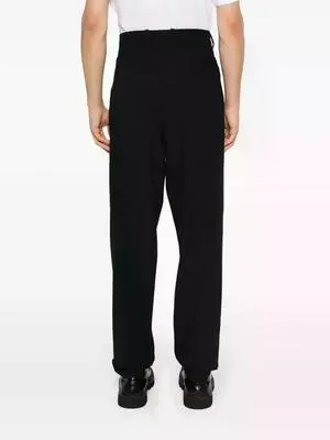 Giorgio Armani Wool Tapered Trousers - Blue