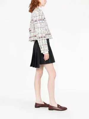 Thom Browne Deconstructed Tweed Jacket With Rwb Stripe