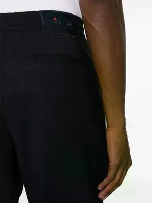 Kiton Logo Patch Cotton Tapered Trousers