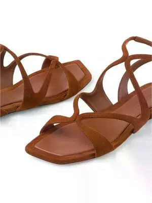 JIMMY CHOO Ayla Flat Sandals - Brown