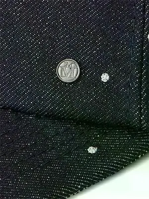 MAISON MICHEL Tiger Denim Cap