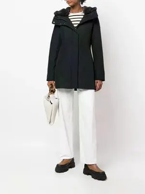 Woolrich Logo-patch Zip-up Padded Hoodie