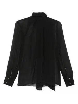 Elisabetta Franchi Voile Tie-neck Blouse