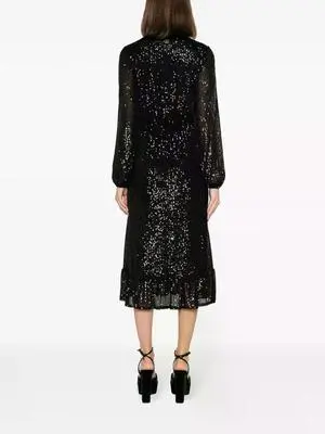 TWINSET Sequin-embellished Fine-ribbed Midi Dress