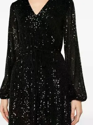 TWINSET Sequin-embellished Fine-ribbed Midi Dress