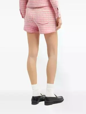BARRIE Gingham-check Cashmere-blend Shorts