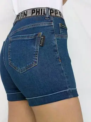 Philipp Plein Logo-embellished Denim Shorts