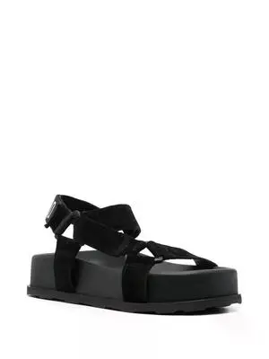 Moschino Logo-embroidered Flatform Sandals