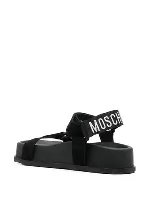Moschino Logo-embroidered Flatform Sandals
