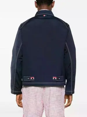 Thom Browne Contrast-stitching Raglan Jacket