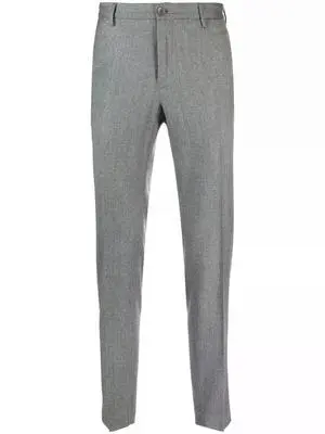 Incotex Mélange Tapered-leg Trousers - Grey