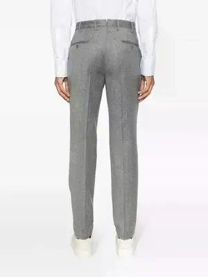 Incotex Mélange Tapered-leg Trousers - Grey