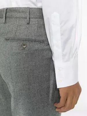 Incotex Mélange Tapered-leg Trousers - Grey