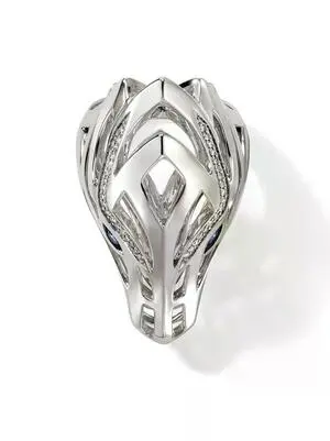 John Hardy Sterling Sapphire And Diamond Naga Ring
