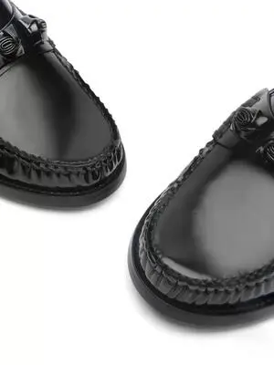 STUART WEITZMAN Leather Loafers - Black