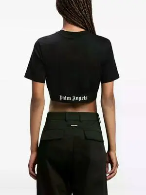 Palm Angels Logo Underband Cropped T-shirt