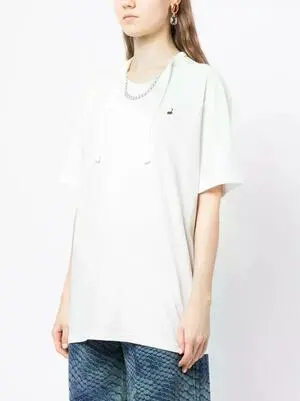 PUSHBUTTON Necklace-print Oversized T-shirt