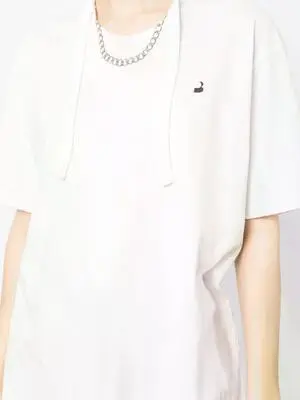 PUSHBUTTON Necklace-print Oversized T-shirt