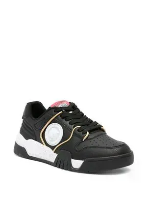 Just Cavalli Tiger Head-motif Leather Sneakers