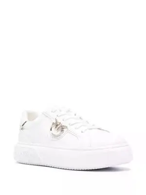 Pinko High-soled Flatform Sneakers With Metal Logo Detail