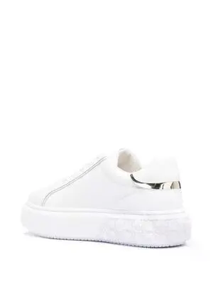 Pinko High-soled Flatform Sneakers With Metal Logo Detail