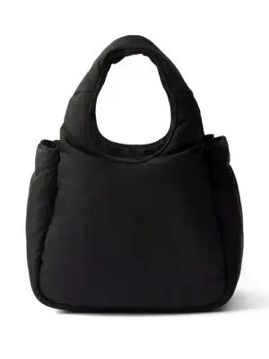 Prada Padded Re-nylon Mini Bag With Bow Detail - Black