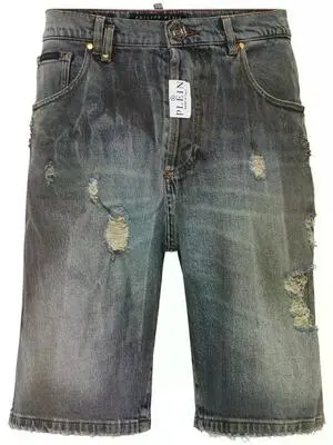 Philipp Plein Distressed Shorts For Men