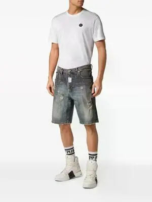 Philipp Plein Distressed-effect Denim Shorts