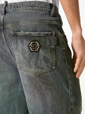 Philipp Plein Distressed-effect Denim Shorts