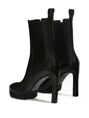 Off-White Leather Heeled Boots