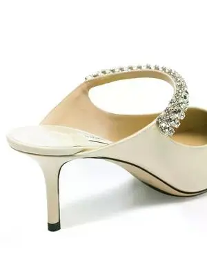 JIMMY CHOO 65mm Bing Leather Mules - Neutrals