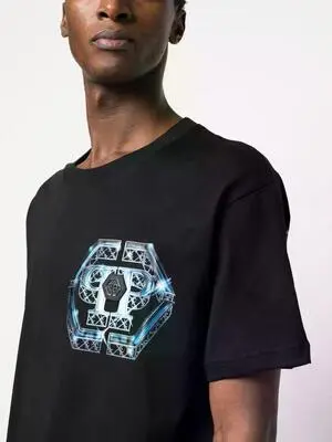 Philipp Plein Logo Print T-shirt - Black