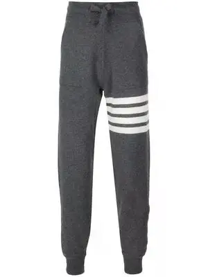 Thom Browne Stripe Detail Sweatpants - Grey