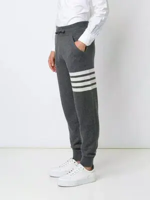 Thom Browne Stripe Detail Sweatpants - Grey