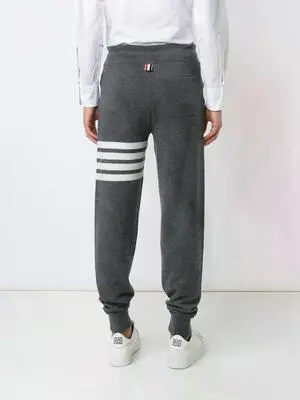 Thom Browne Stripe Detail Sweatpants - Grey