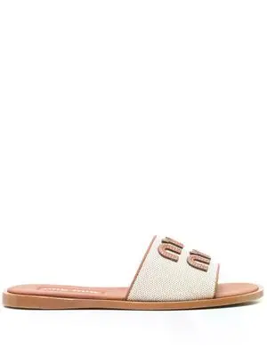 Miu Miu Logo-appliqué Sandals