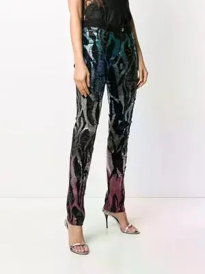 Philipp Plein Embellished Zebra Pattern Jeggings