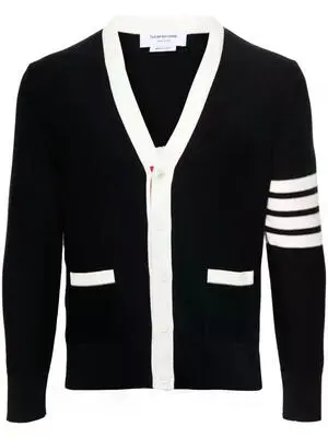 Thom Browne 4-bar Relaxed Fit Cardigan - Blue