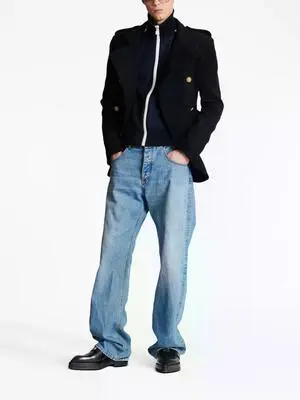 Balmain Contrast-pocket Wide-leg Jeans