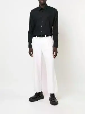 BILLIONAIRE Silver Cut Long-sleeved Shirt - Black